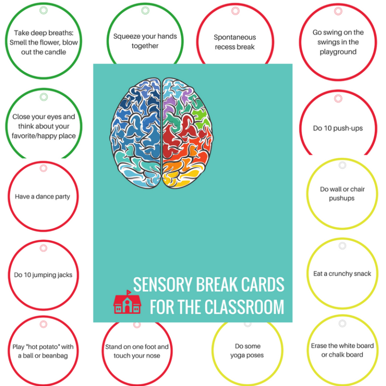 Sensory Break Cards for Home & Classroom (Digital Download) - Sensory ...