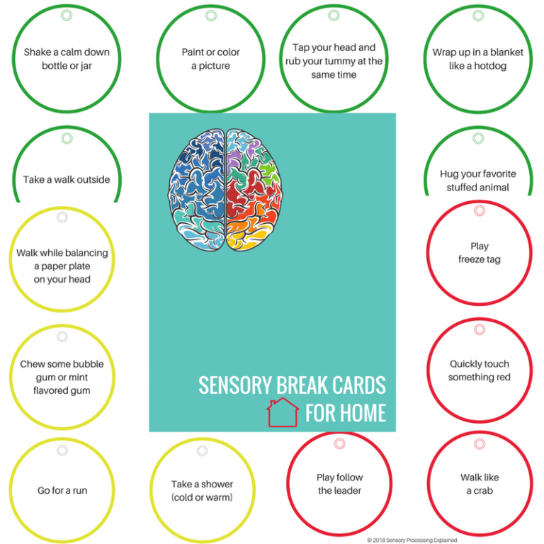 Sensory Break Cards for Home & Classroom (Digital Download) - Sensory ...