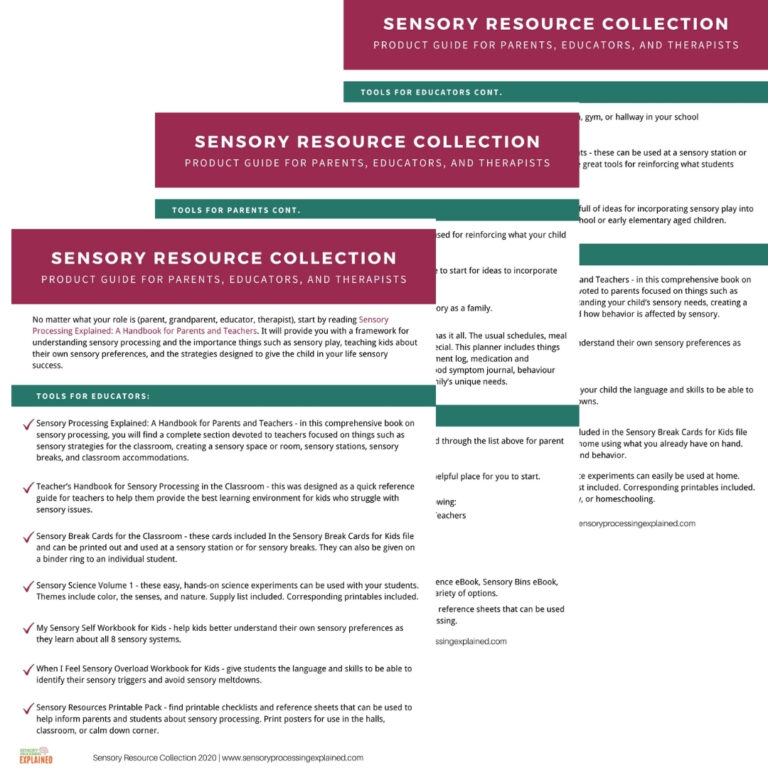 The Sensory Resource Collection - Sensory Processing Explained