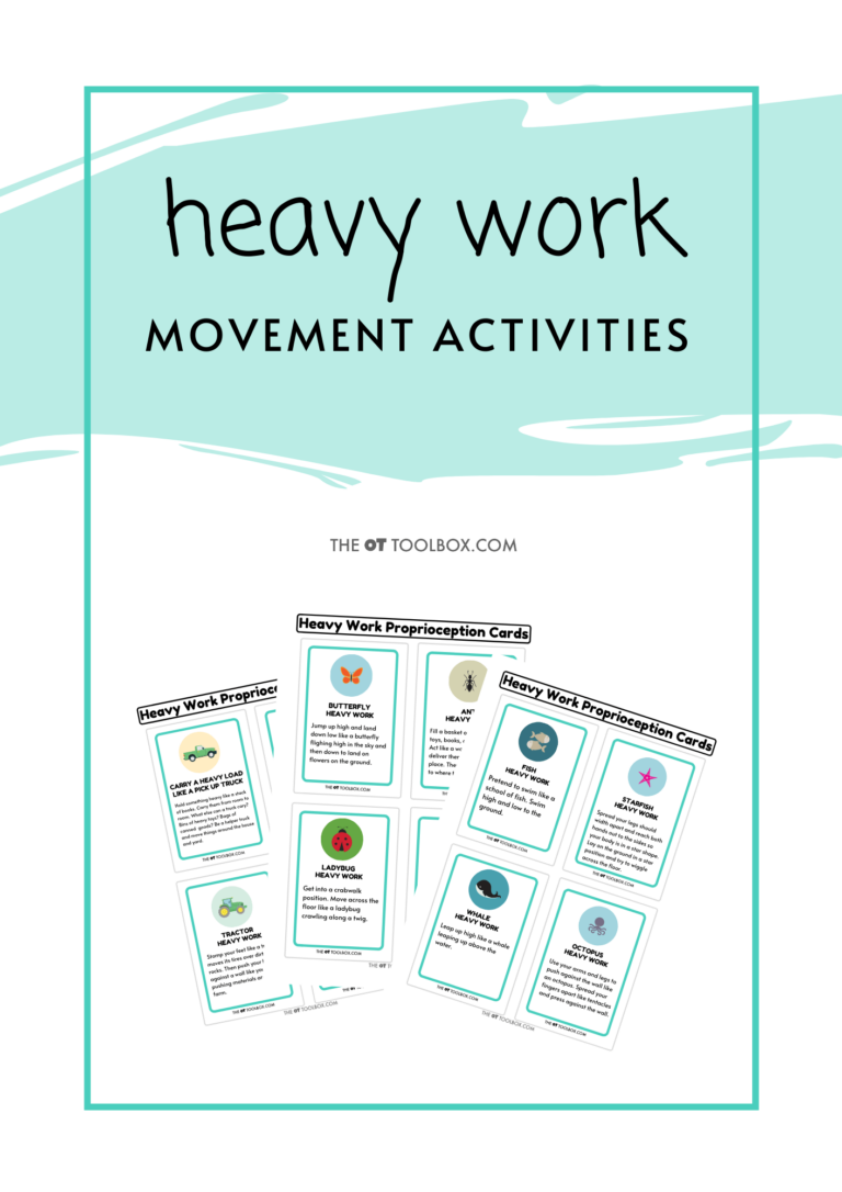 Heavy-Work-Exercise-Cards-The-OT-Toolbox - Sensory Processing Explained