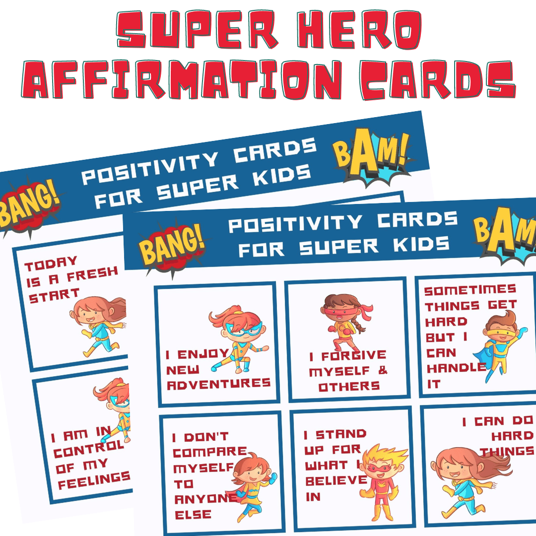 Super-Hero-Affirmation-Cards - Sensory Processing Explained