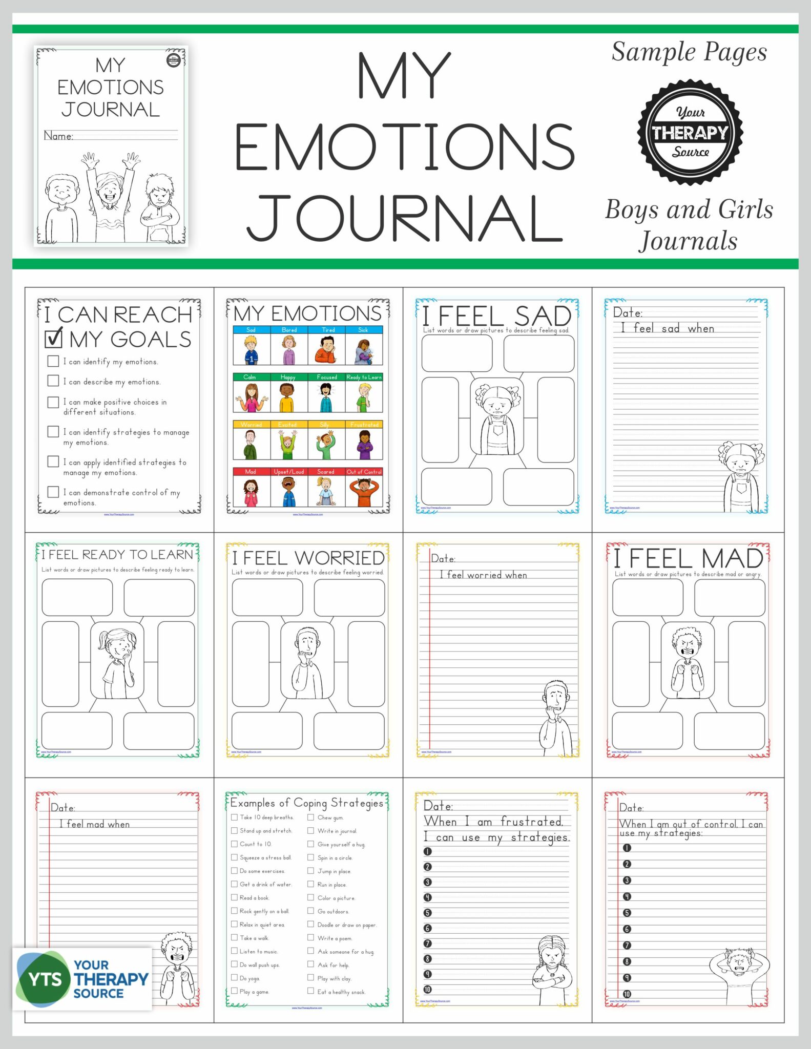 My-Emotions-Journal-Cover-and-Sample-Pages-Your-Therapy-Source ...